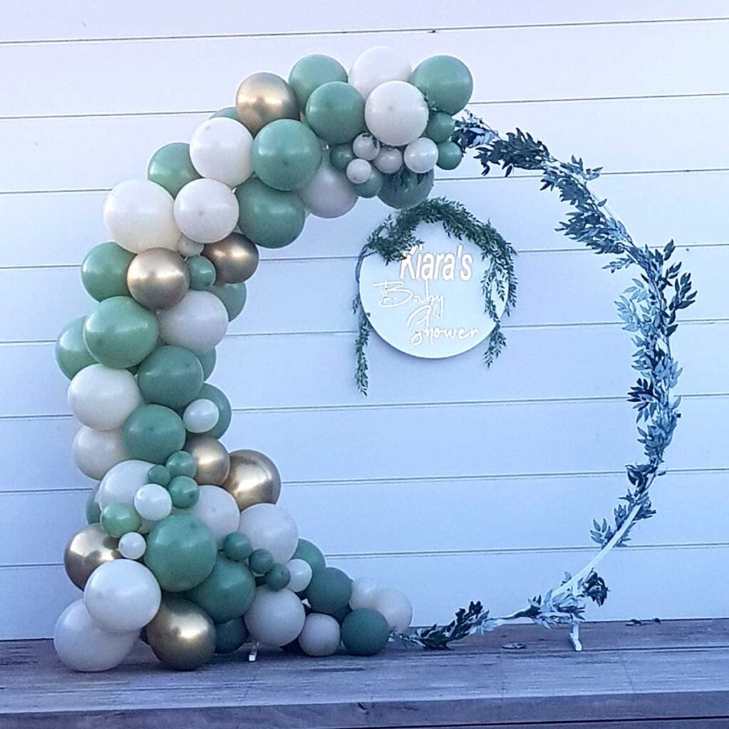 Two metre white frame circle hoop - Party World Balloon Co